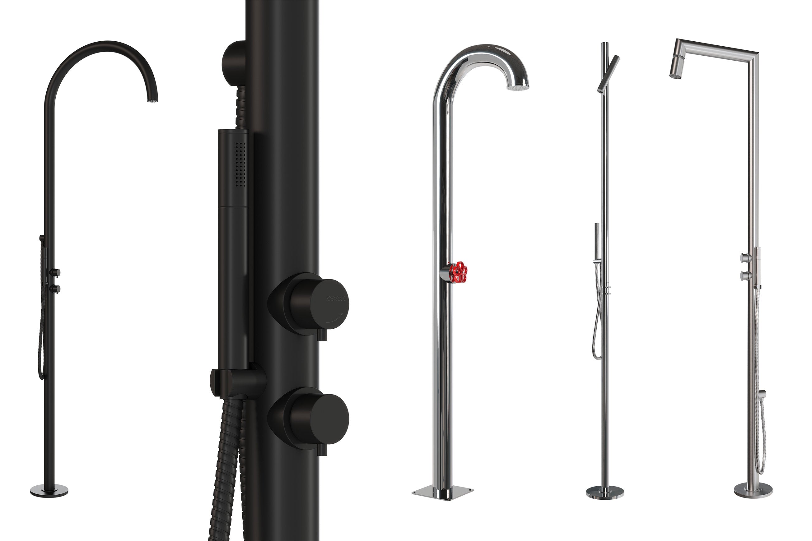 Stainless Steel Outdoor Shower Columns | Freestanding & Wall-Mounted ...